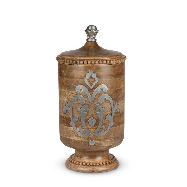Home › The GG Collection Gracious Goods Wood And Metal Large Canister ...