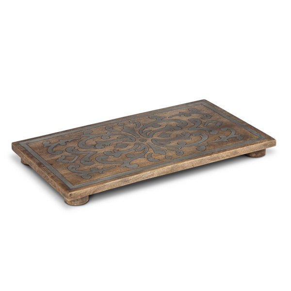 The GG Collection Gracious Goods Wood And Metal Rectangular Trivet ...
